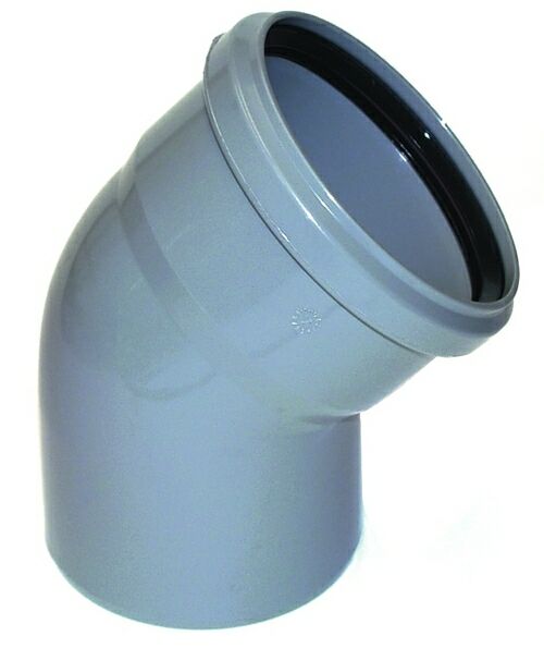 HT-Bogen DN 50, 45 Grad | HT-Rotstrich | Abflussrohre und Formstuecke ...